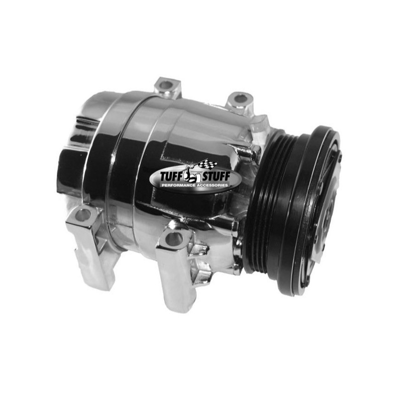LS1 AC Compressor, 4 Groove, Polished