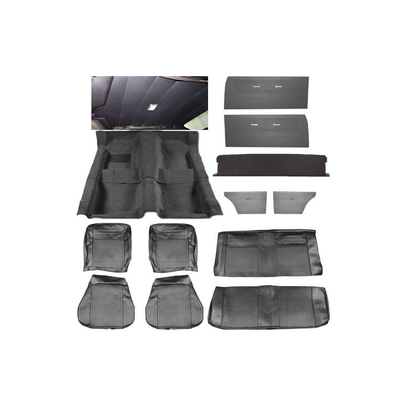 1962-1963 Nova Interior Kit, Bucket Seat Hardtop, Black