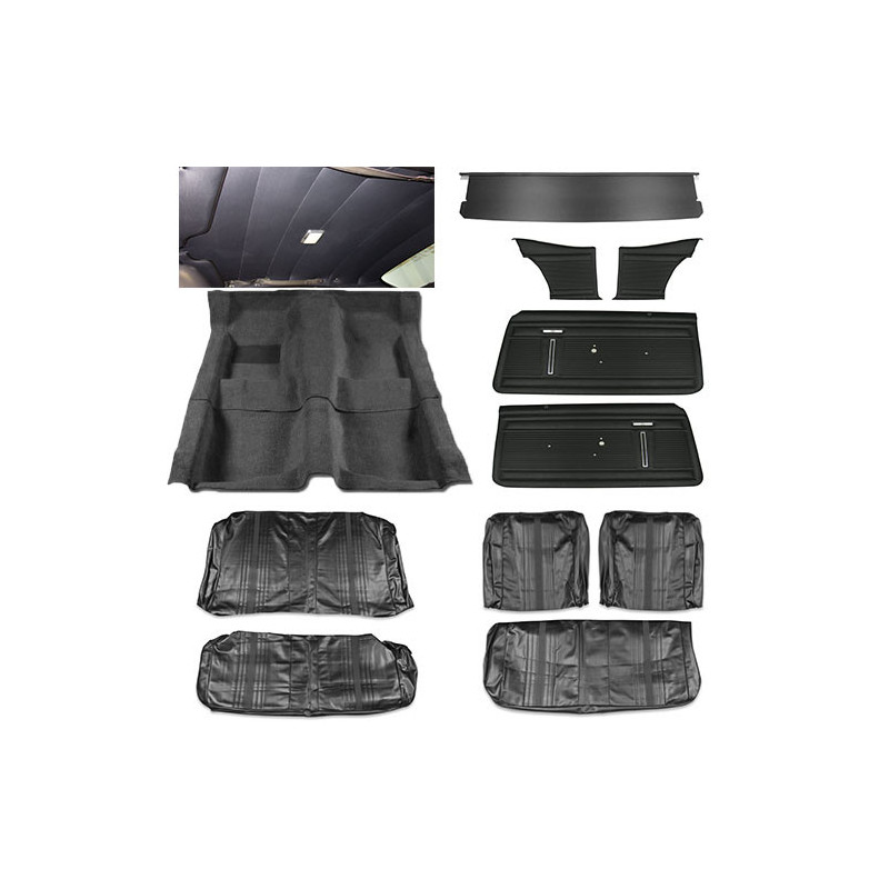 1971 Nova Interior Kit, Standard Bench, Black
