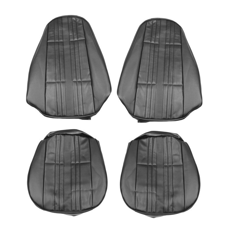 1972 Nova Interior Kit, Custom Buckets, Black