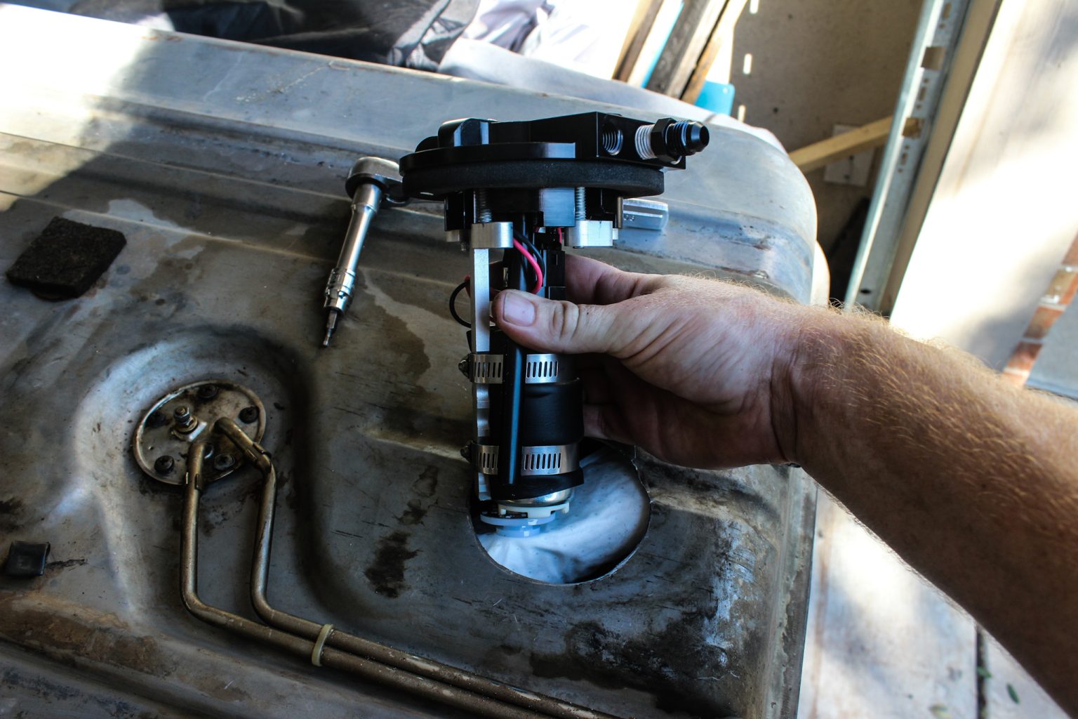 In-Tank Retrofit Fuel Pump Install | Ground Up Motors - SS396.com