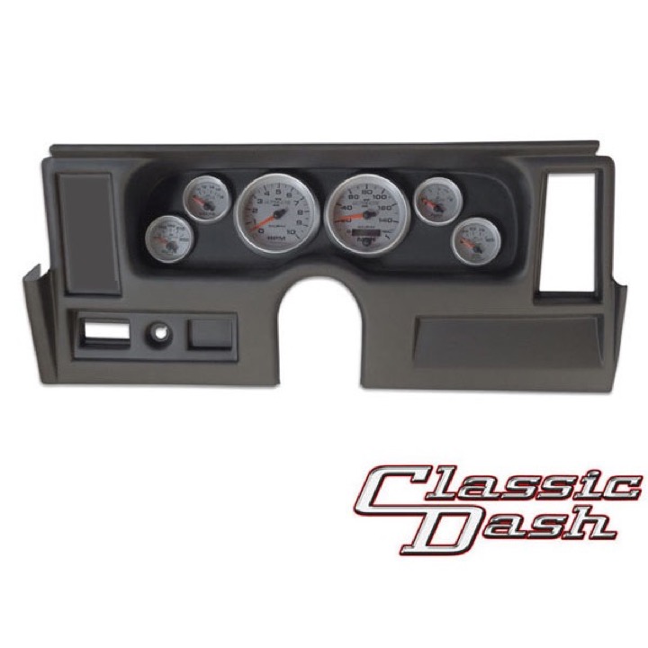 1977-1979 Chevrolet Classic Dash Panel Black w/ Auto Meter Ultra-Lite 2 ...