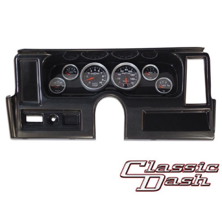 1977-1979 Chevrolet Classic Dash Panel Carbon Fiber w/ Auto Meter Sport ...