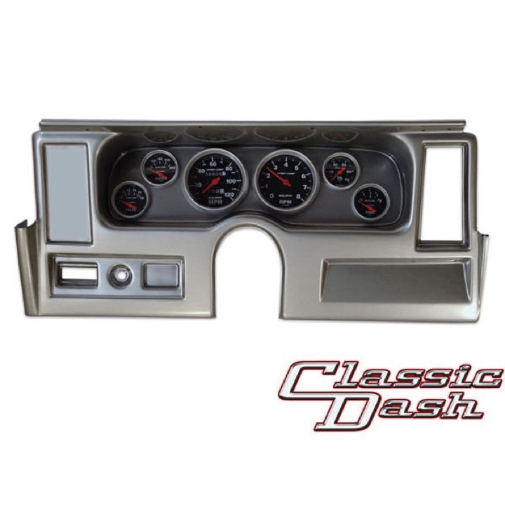 1977-1979 Chevrolet Classic Dash Panel Brushed Alum. w/ Auto Meter ...