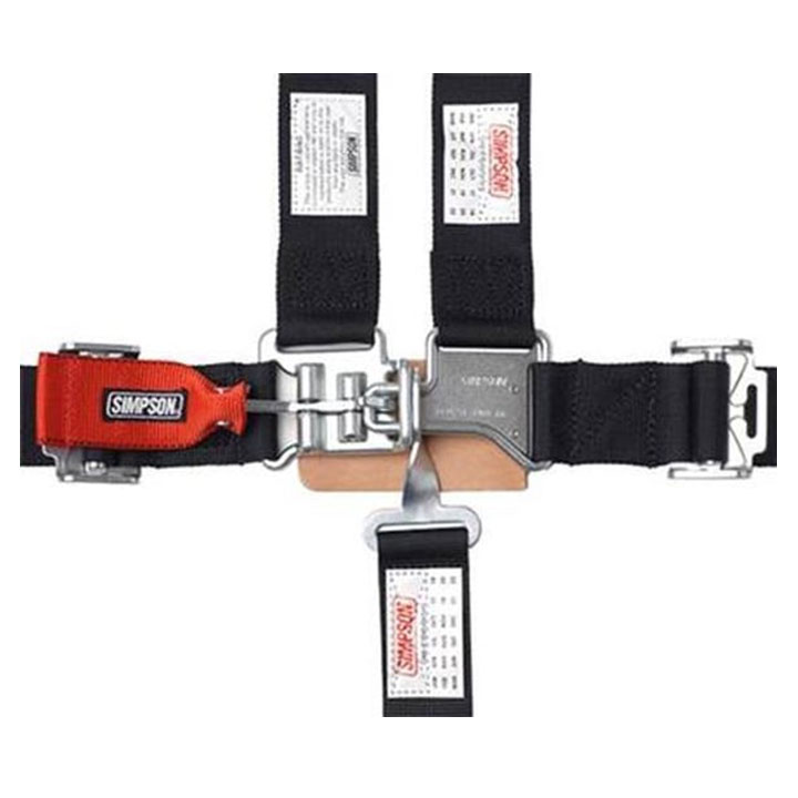 Simpson Racing 3x3 Silver Latch And Link Harness-Blue